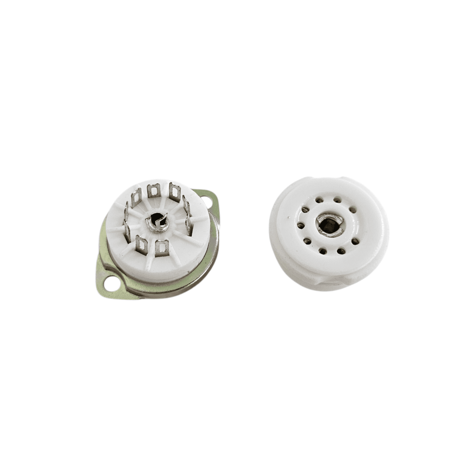 B9A CERAMIC CHASSIS MOUNT TUBE SOCKET BASE NOS X1PC - Langrex